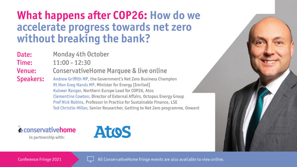 Today on the ConservativeHome conference fringe: Davis, Street, Houchen ...